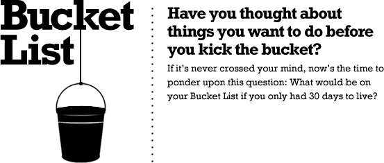 Bucket list - LIFE Before Death